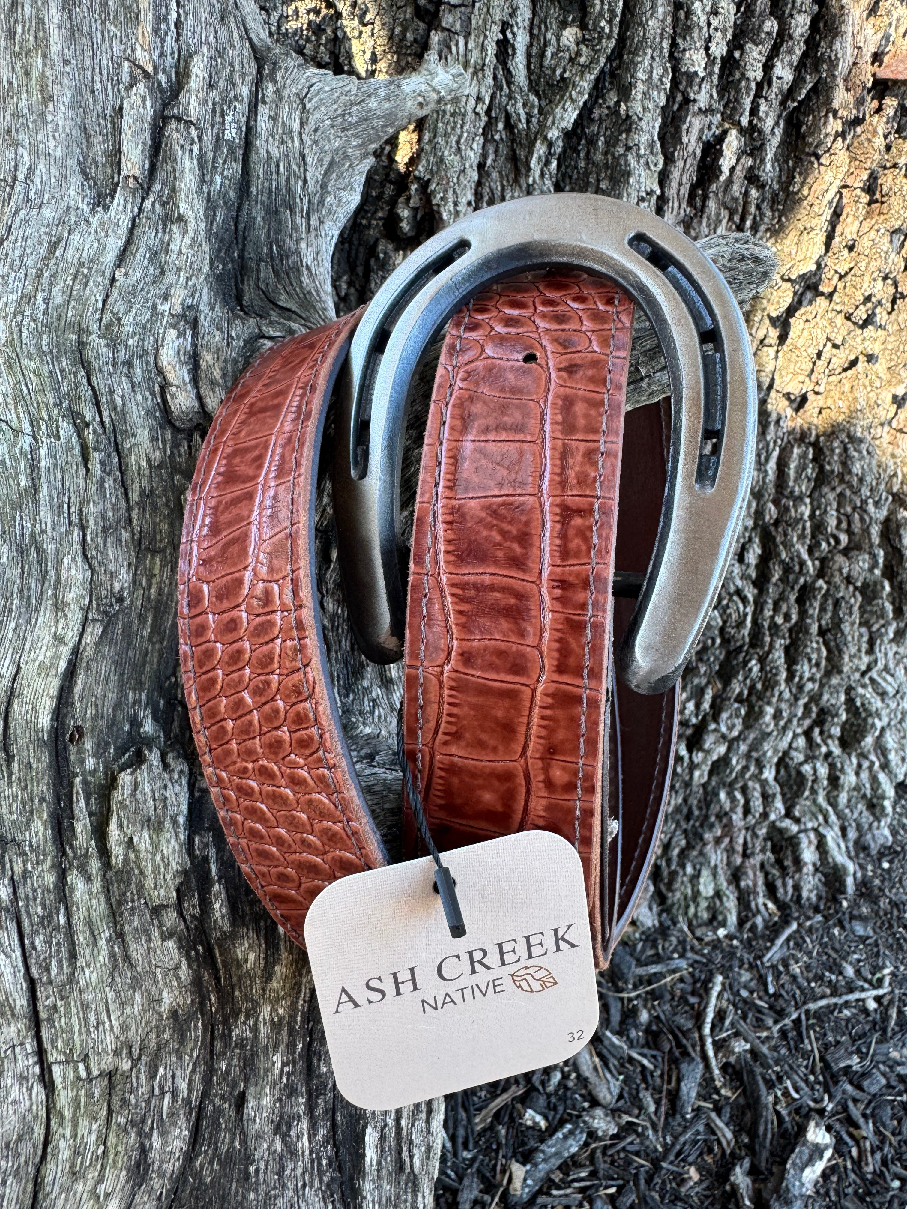 Italian Cordovan Embossed Crocodile Belt – CH Metalworks